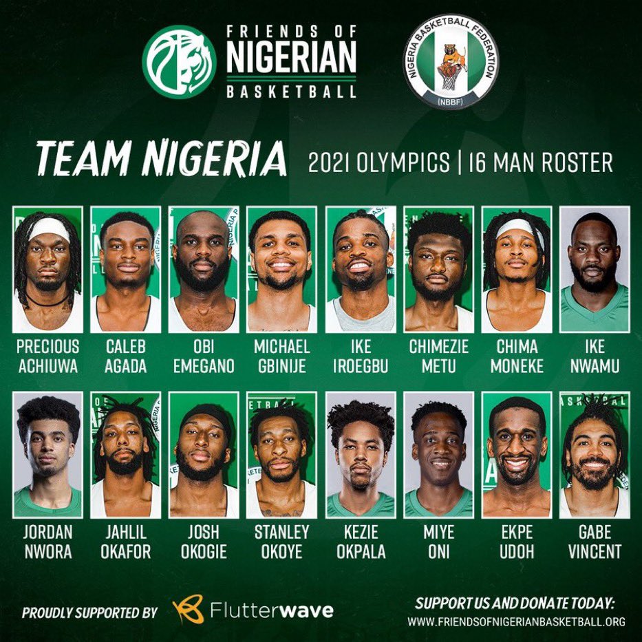 Basket, Olimpiadi Tokyo 2020: la Nigeria riduce il roster a 16 ...