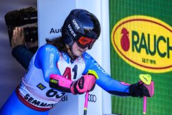 Anna Trocker in corsa per la vittoria nel gigante Nor-Am di Tremblant ...